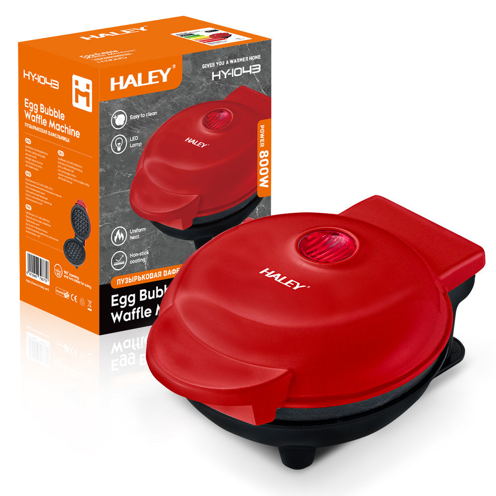 Aparat Mini Waffe HALEY®, 800W, Plăci Antiaderente, Indicator Luminos ...